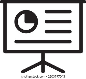 Presentation Billboard Sign Icon Scheme Diagram Stock Vector (Royalty ...