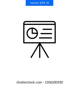 Presentation Board Business Icon Simple Premium Stock Vector (Royalty Free) 1506200330 ...