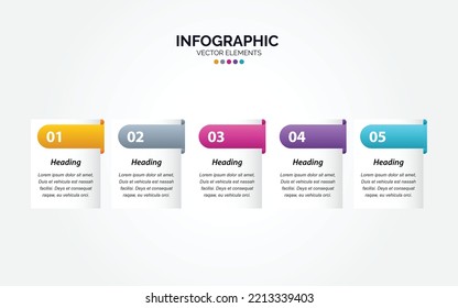 Presentation Business Horizontal Infographic Template 5 Stock Vector ...