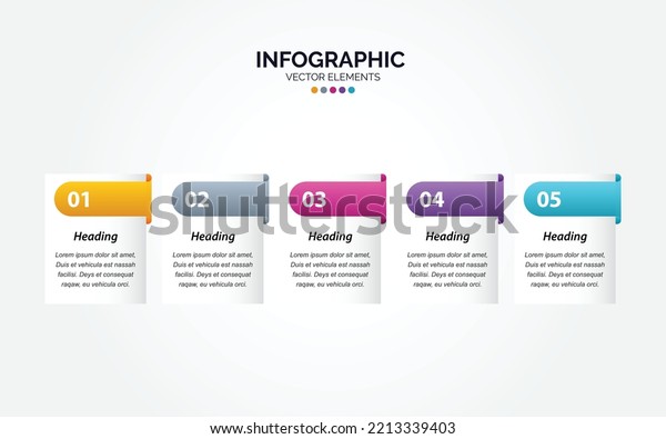Presentation Business Horizontal Infographic Template 5 Stock Vector ...