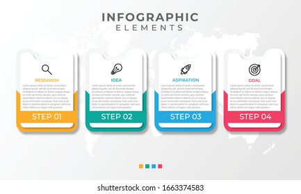 Presentation Business Infographic Template 4 Options Stock Vector ...