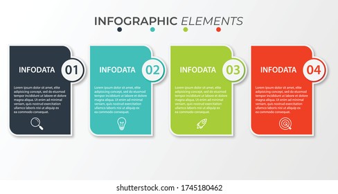 Presentation Business Infographic Template 4 Options Stock Vector ...