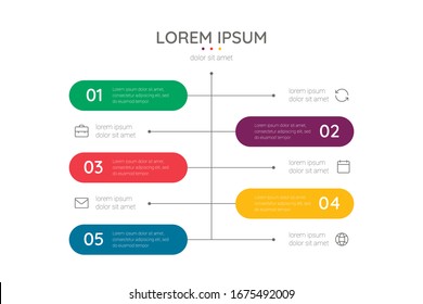 Vertical Flowchart Connected 5 Rounded Elements Stock Vector (Royalty Free) 744320725 | Shutterstock