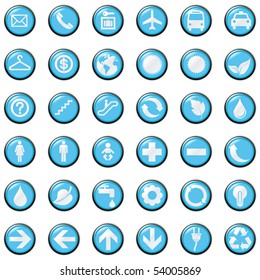 64 Set Presentation Buttons Icons Symbol: เวกเตอร์สต็อก (ปลอดค่า ...