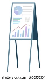Presentation Charts Diagrams Vector Isolated Stand Stock Vector ...