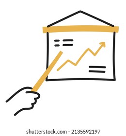 Presentation Hand Drawn Doodle Icon Stock Vector (Royalty Free ...