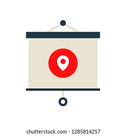 Presentation Location Icon Stock Vector (Royalty Free) 1285814257 ...