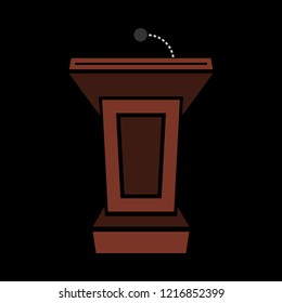 Presentation Podium Lectures Public Speaking Vector Stock Vector ...