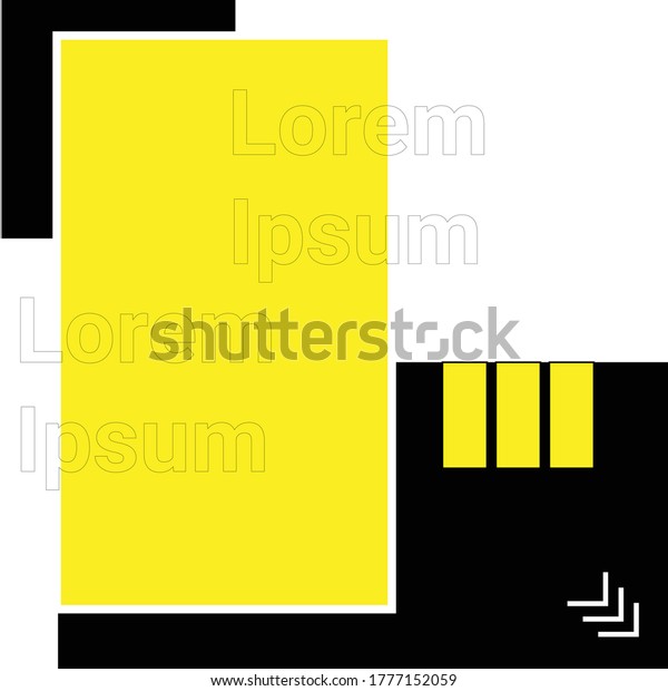 Presentation Slide Layout Template Design Yellow Stock Vector (Royalty ...