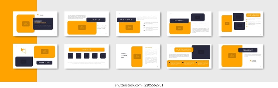 Presentation Slide Minimalist Modern Design Template Stock Vector ...
