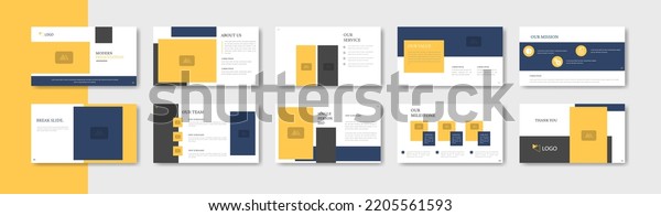 Presentation Slide Minimalist Modern Design Template Stock Vector ...