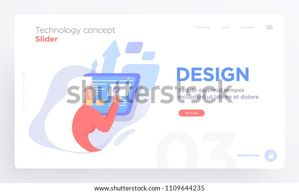Presentation Slide Templates Hero Banner Images Stock Vector (Royalty ...