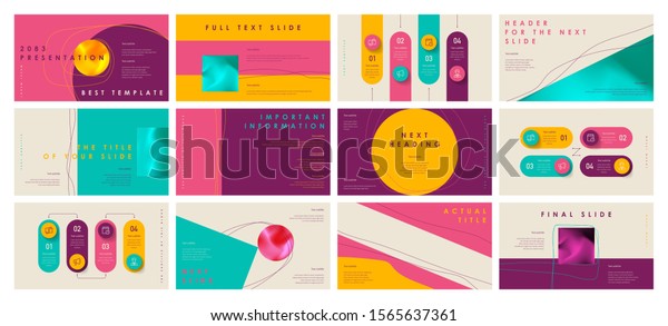 Presentation Template Design Vector Infographics Use 库存矢量图（免版税）1565637361