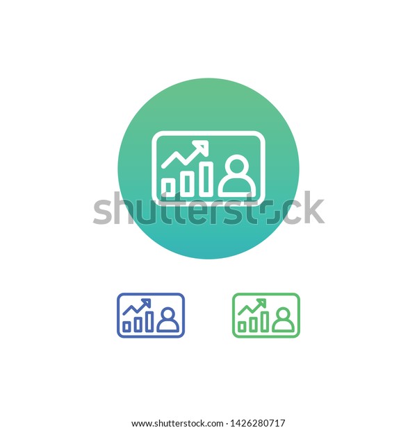 Presentation Vector Illustration Outline Sign Colorful Stock Vector ...