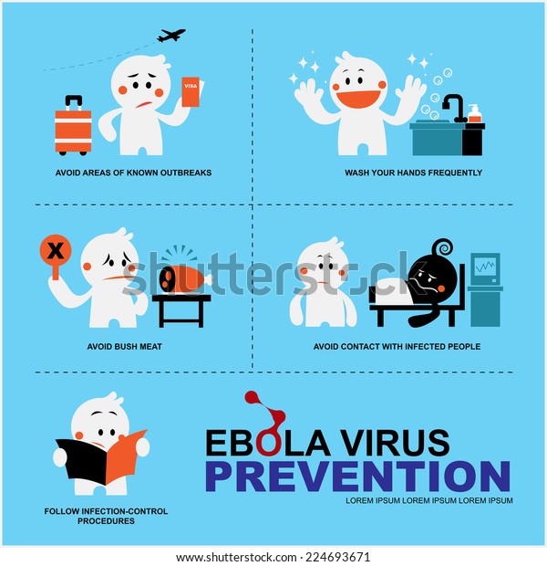Presenter Cute Character Ebola Virus Prevention Stock Vector (Royalty ...