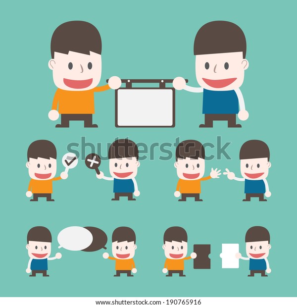 Presenters Man Vector Cartoon Business Stock Vector (Royalty Free ...