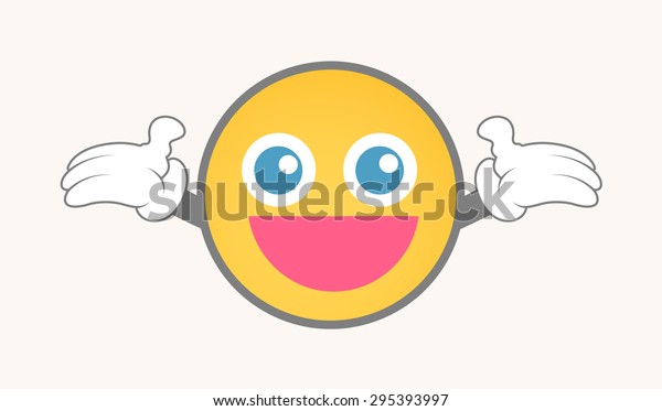 Presenting Cartoon Smiley Vector Face Stock Vector (Royalty Free ...