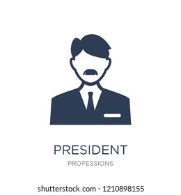 President Icon Trendy Flat Vector President Stock Vector (Royalty Free ...
