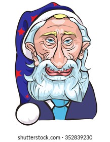 President Putin Form Santa Congratulationvector Stock Vector (Royalty ...