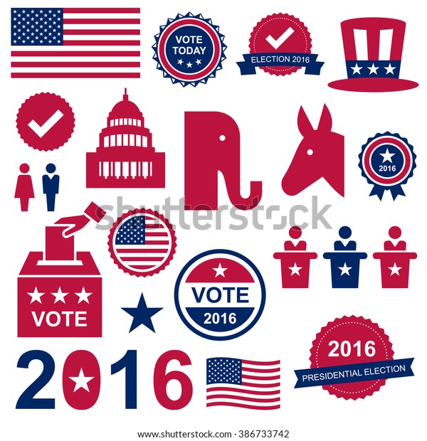 Presidential Election Design Elements Stock Vector (Royalty Free ...