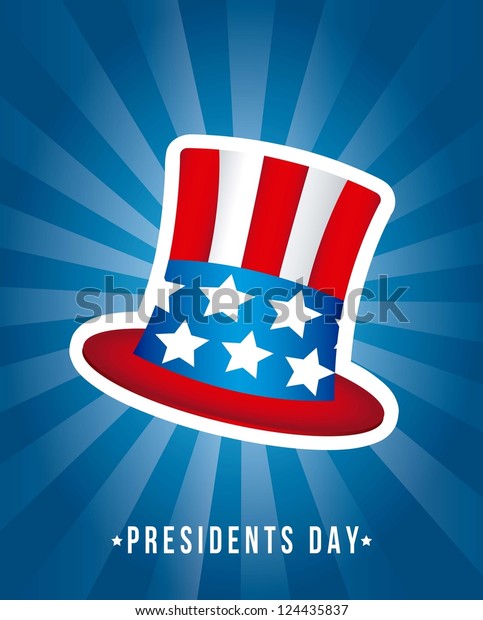 presidents day background, hat. vector illustration