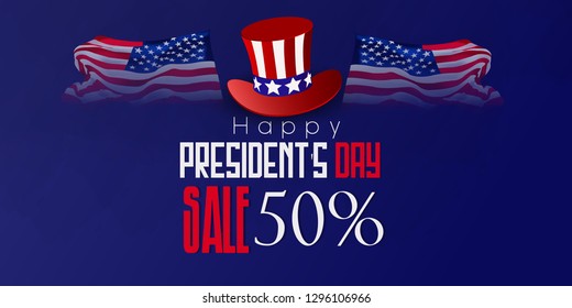 Presidents Day Poster Header Banner Design Stock Vector (Royalty Free ...