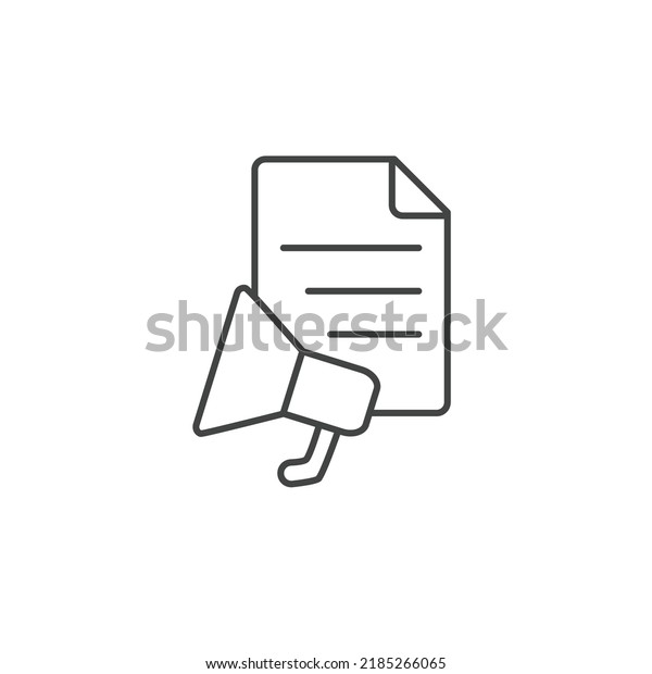 Press Advertisement Icons Symbol Vector Elements Stock Vector (Royalty ...