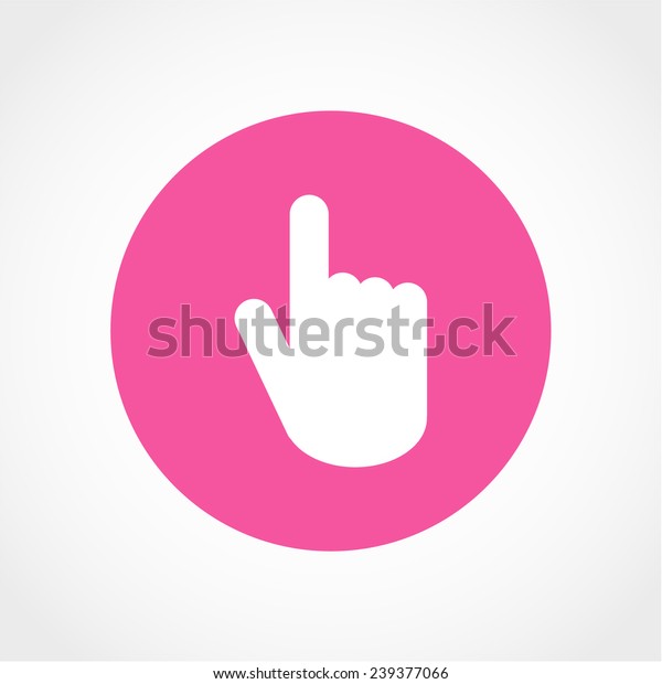 Press Button Click Here Hand Sign Stock Vector (Royalty Free) 239377066 ...