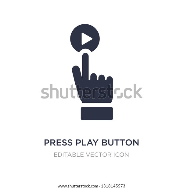 Press Play Button Icon On White Stock Vector (Royalty Free) 1318145573 ...