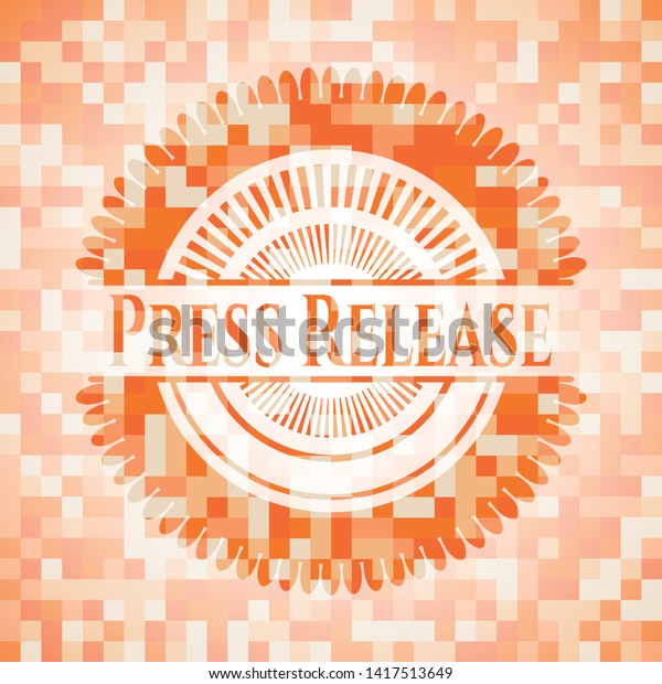 Press Release Orange Tile Background Illustration Stock Vector (Royalty ...