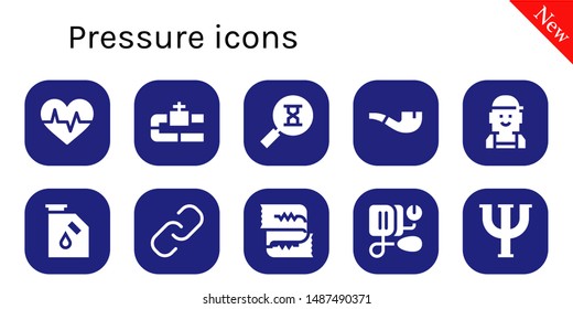 Pressure Icon Set 10 Filled Pressure Stock Vector (Royalty Free ...