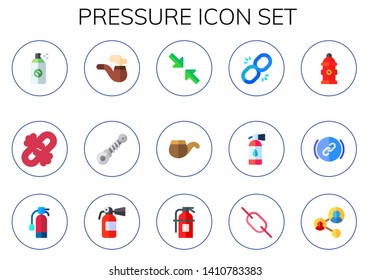Pressure Icon Set 15 Flat Pressure Stock Vector (Royalty Free ...