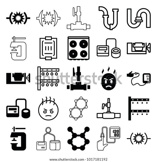 Pressure Icons Set 25 Editable Filled: vector de stock (libre de ...