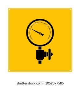 Pressure Sensor Manometer Tool Vector Icon Stock Vector (Royalty Free ...