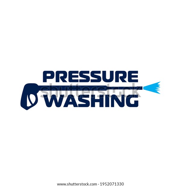 Pressure Washing Logo Design Vector Illustration Stock Vector (Royalty ...