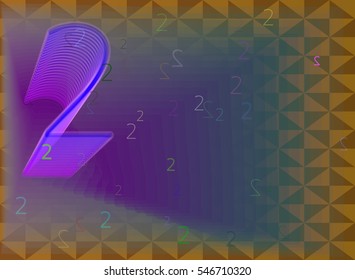 Pretty Confusion Stroke 2 Number Over Stock Vector (Royalty Free ...