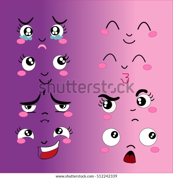 Pretty Face Clipart Stock Vector (Royalty Free) 512242339 | Shutterstock
