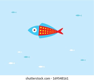 Pretty Fish Wallpaper Stock Vector (Royalty Free) 169548161 | Shutterstock