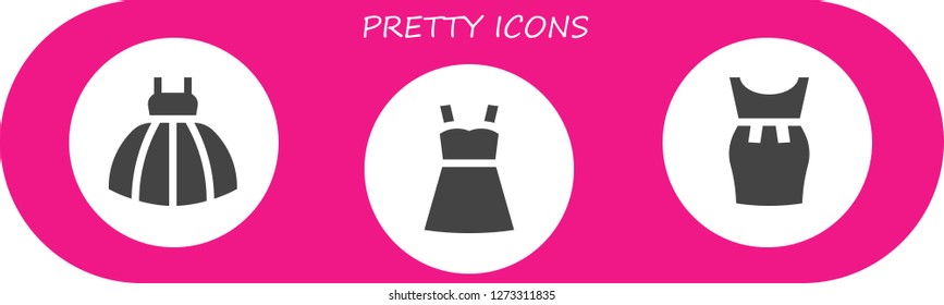 Pretty Icon Set 3 Filled Pretty Stock Vector (Royalty Free) 1273311835 ...