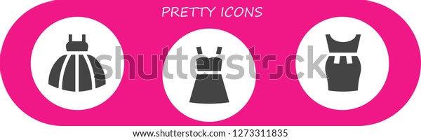 Pretty Icon Set 3 Filled Pretty Stock Vector (Royalty Free) 1273311835 ...