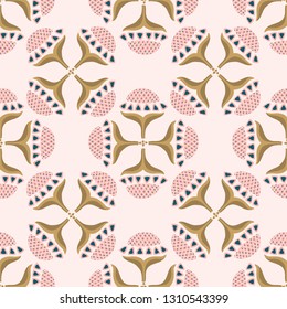 Pretty Indian Floral Bloom Pattern Seamless Stock Vector (Royalty Free ...