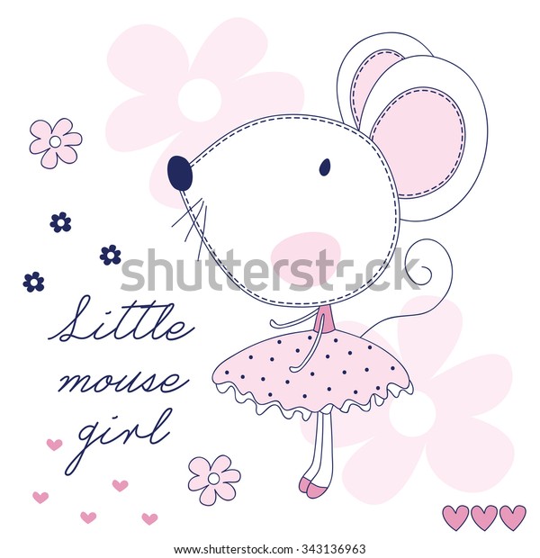 Pretty Little Mouse Vector Illustration Stock Vector (Royalty Free ... Pretty Little Mouse Vector Illustration Stock Vector (Royalty Free ...