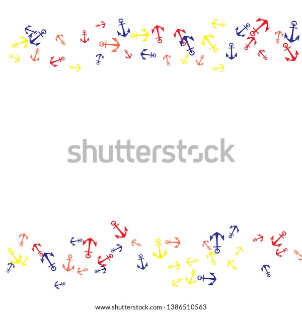 Pretty Summer Background Anchors Anchor Cartoon Stock Vector (Royalty ...