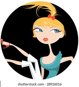 Pretty Vector Girl Stock Vector (Royalty Free) 28926016 | Shutterstock