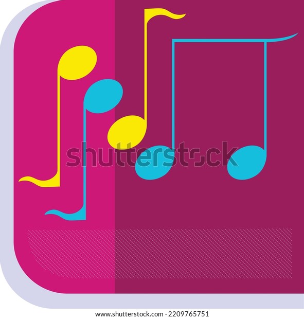 Pretty Vector Graphic Colorful Music Notes Stock Vector (Royalty Free ...