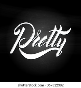 Pretty Vector Lettering Calligraphy Word: vector de stock (libre de ...