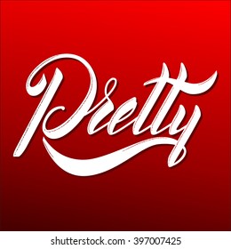 Pretty Vector Lettering Calligraphy Word Stock Vector (Royalty Free ...