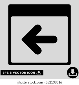 Previous Calendar Day Icon Vector Eps Stock Vector (Royalty Free ...