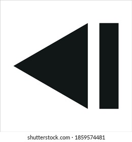 Previous Icons Vector Illustration Black White Stock Vector (Royalty ...