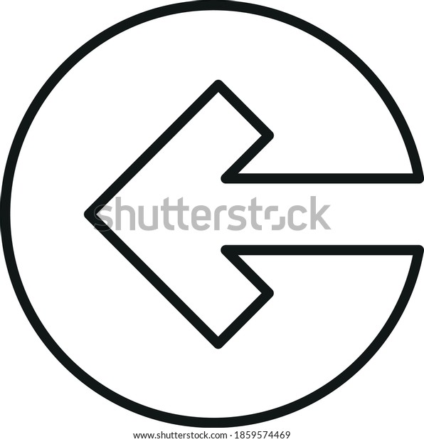 Previous Icons Vector Illustration Black White Stock Vector (Royalty ...